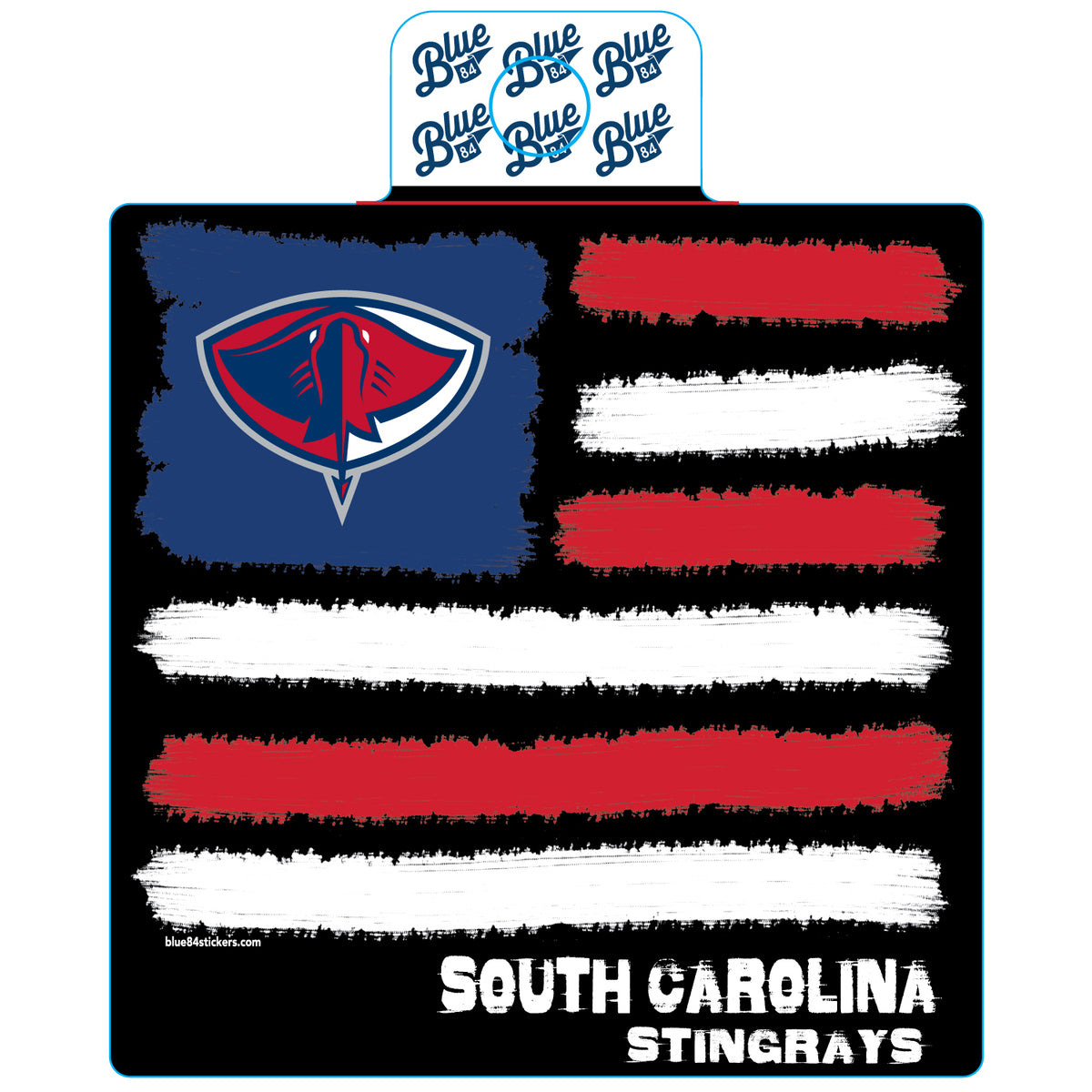 Stingrays USA Flag Sticker – South Carolina Stingrays