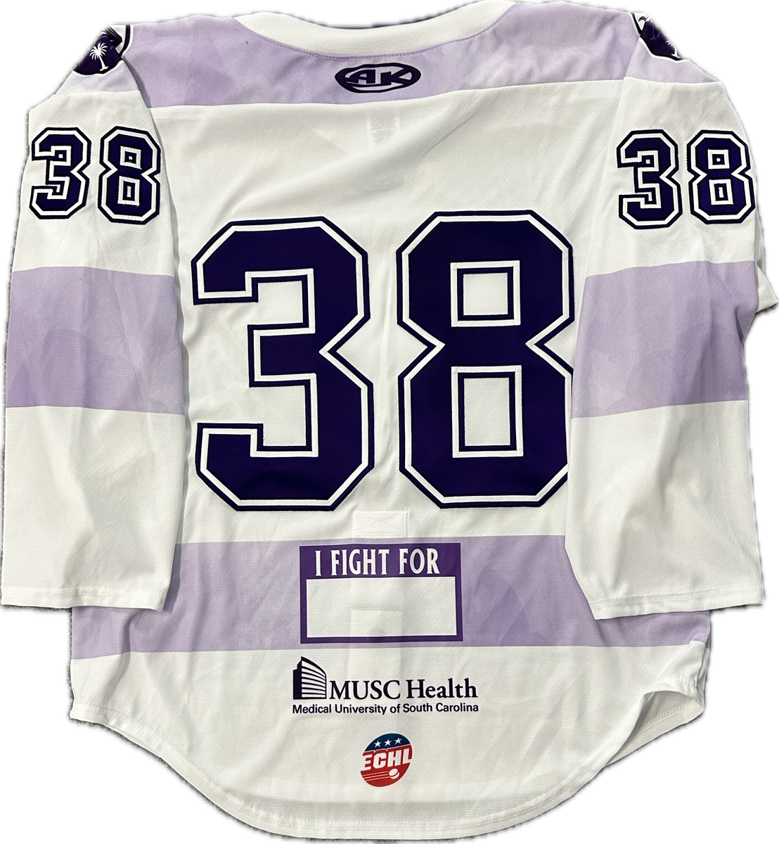 #38 Rays Cancer Awareness Authentic Jersey – South Carolina Stingrays