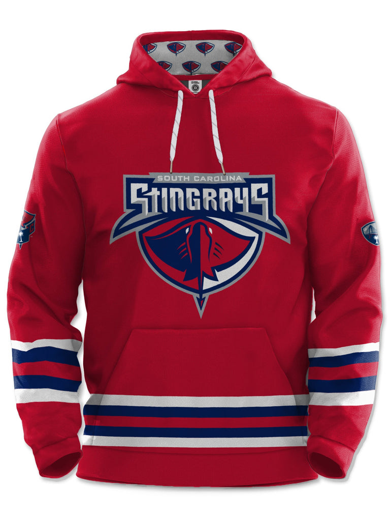 South Carolina Stingrays Red Hockey Hoodie (PLEASE READ DESCRIPTION BE